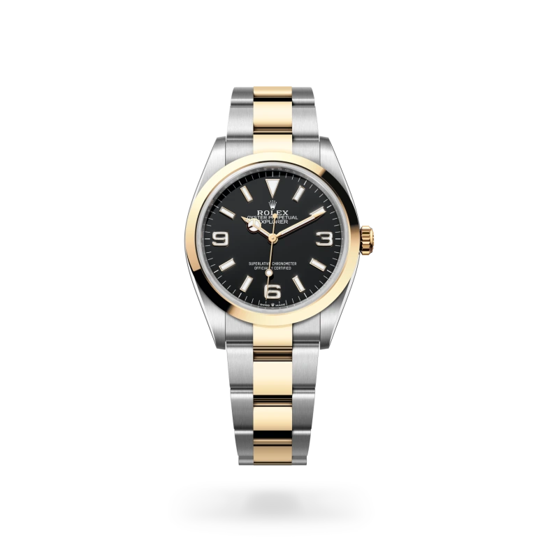 Rolex Explorer 36 Yellow Rolesor - combination of Oystersteel and ...